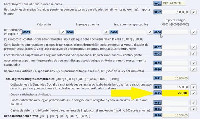 Deducción Cuota Sindical Renta 2017 Noticia